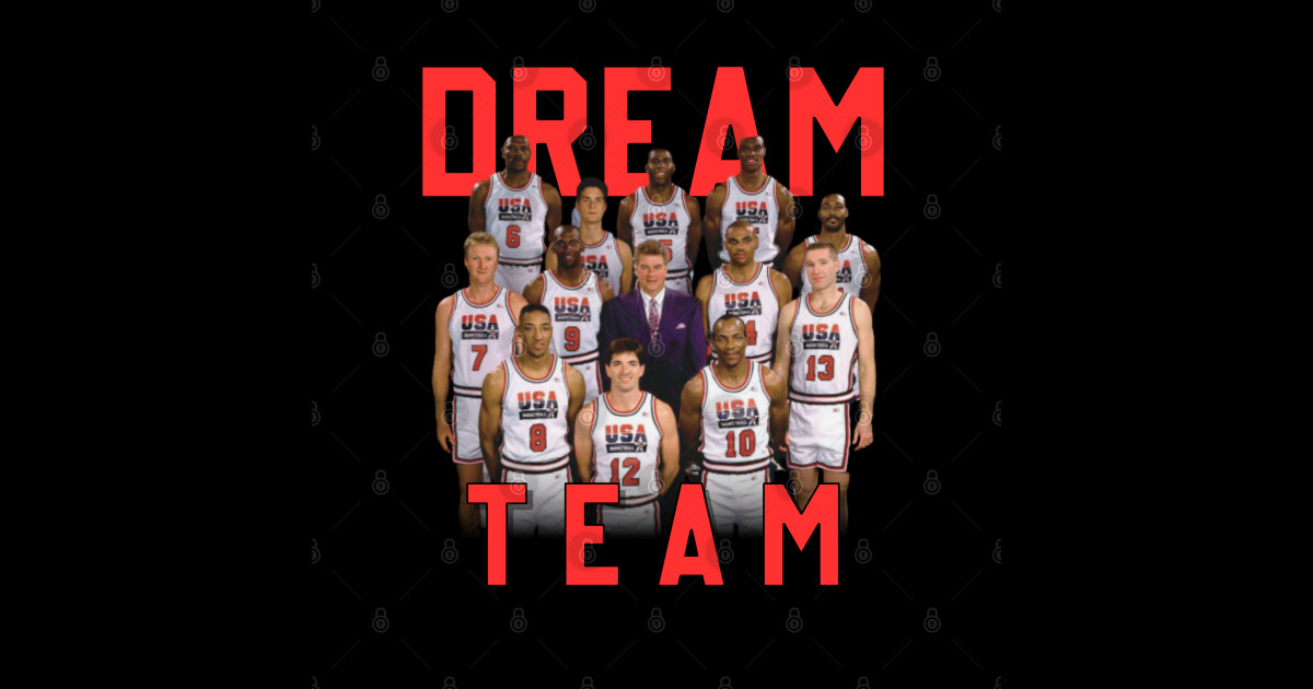 Dream Team Aesthetic Tribute 〶 - Dream Team Usa 1992 - Sticker | TeePublic