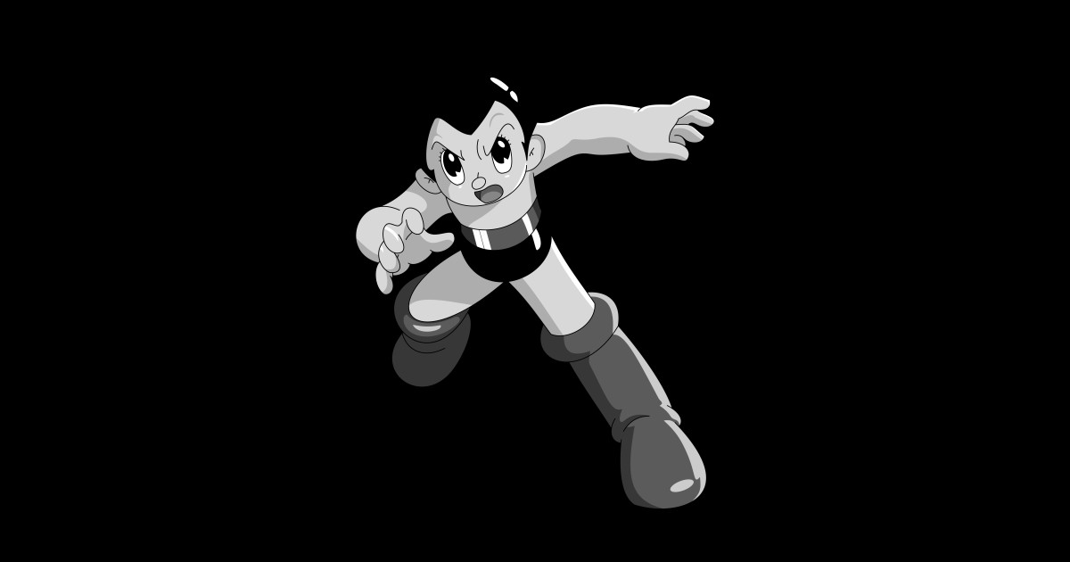 Astro Boy, Fighting Stance Ver. (Grayscale) - Astro Boy - Sticker ...