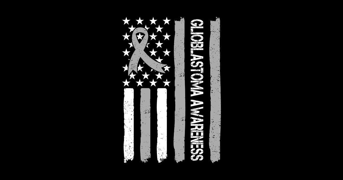Glioblastoma Awareness Month American Flag Ribbon - Glioblastoma ...