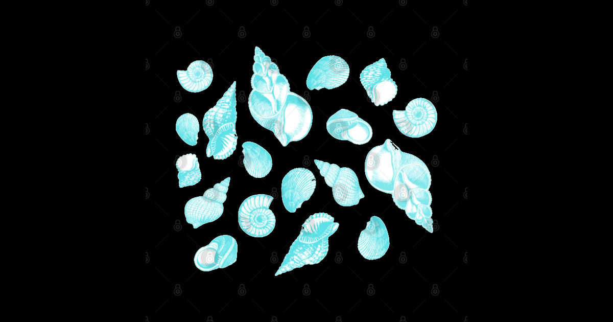 Blue shells - Sea - Sticker | TeePublic