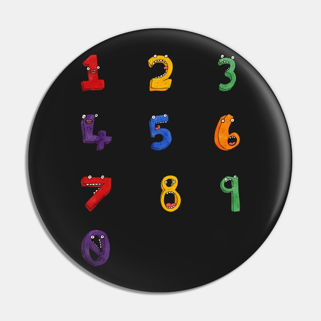 Numberblocks For Kids - Numberblocks - Pin | TeePublic