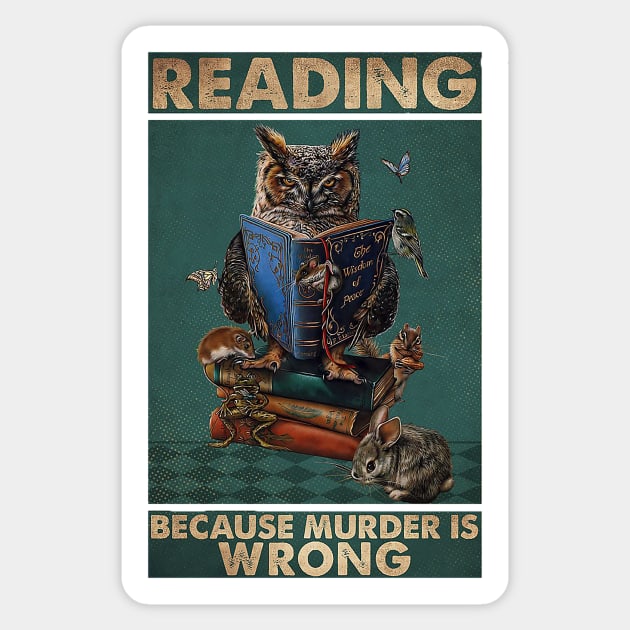 Book Reading Because - Reading Club - Sticker | TeePublic