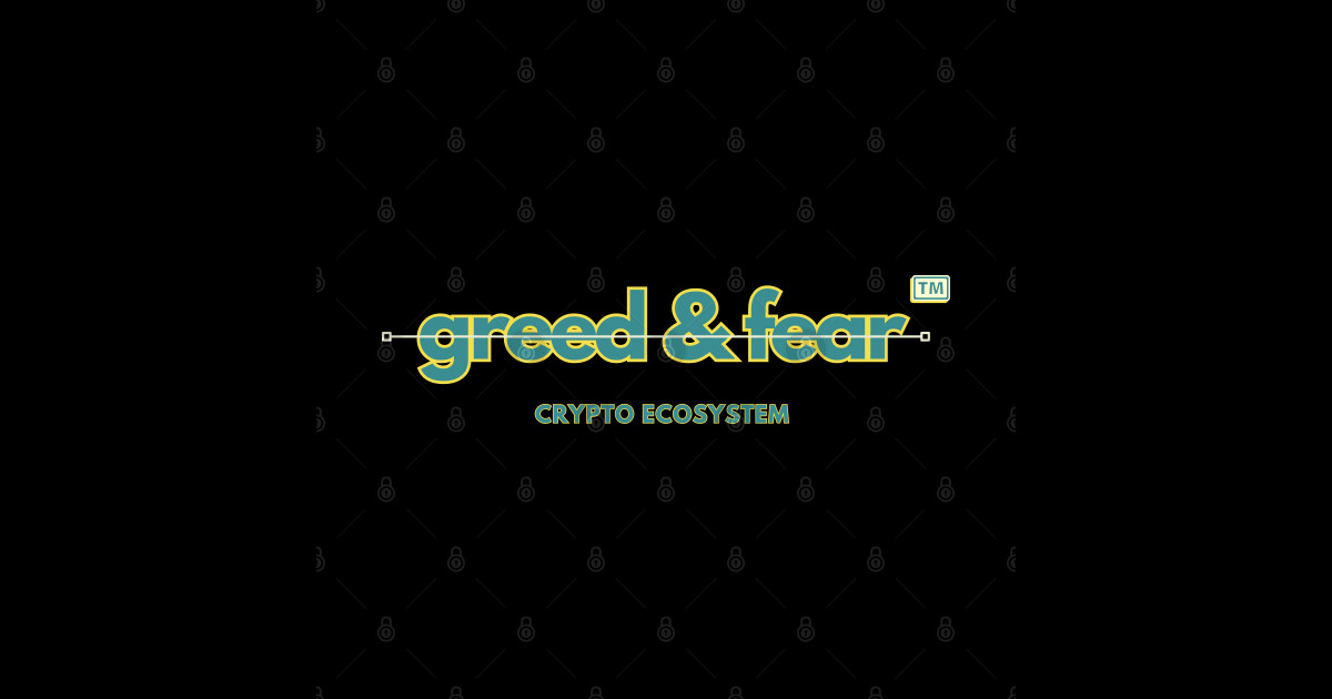 greed and fear ecosystem - Cryptocurrency - Sticker | TeePublic
