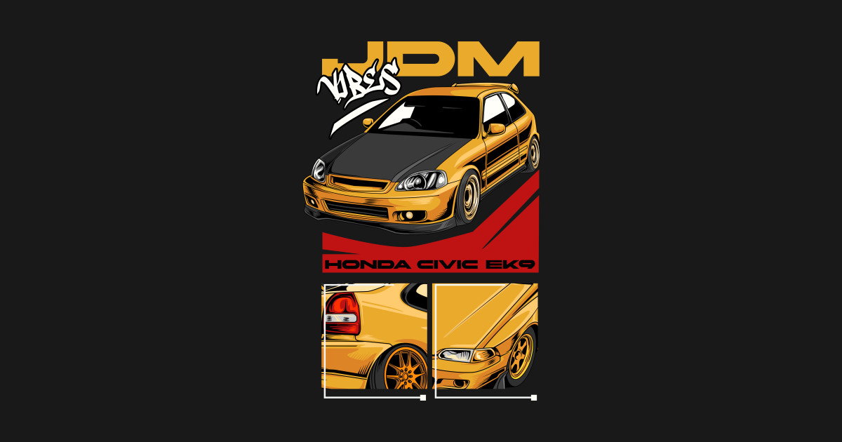 Civic EK9 Fan Art - Honda Civic Ek9 - T-Shirt | TeePublic