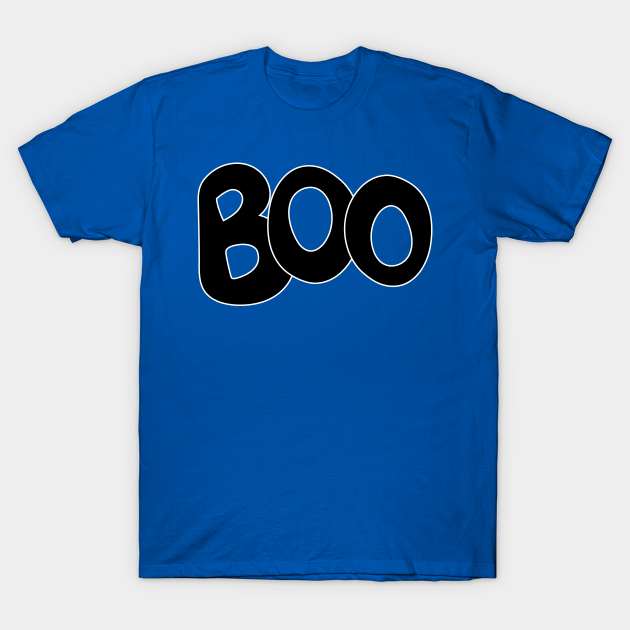 BOO text art in black bubble letters - Boo Text Art - T-Shirt | TeePublic