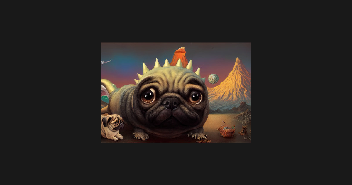 Gus the Pugosaurus - Pug - T-Shirt | TeePublic
