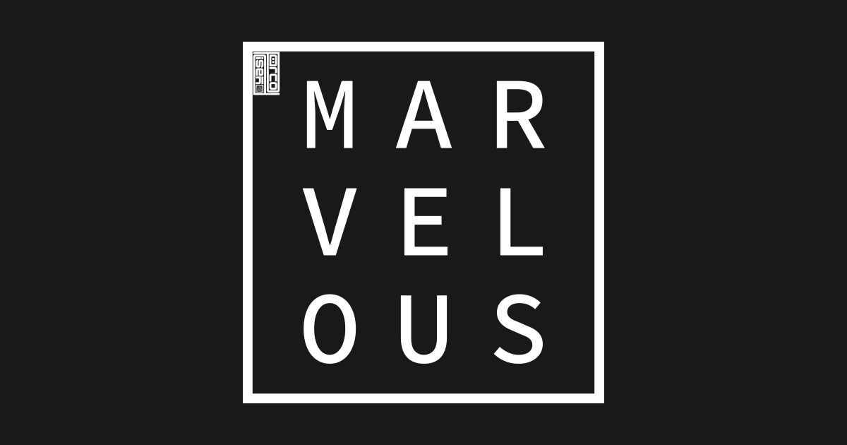 MARVELOUS Define Me Word Simple Classic Square Box - Marvelous - T ...
