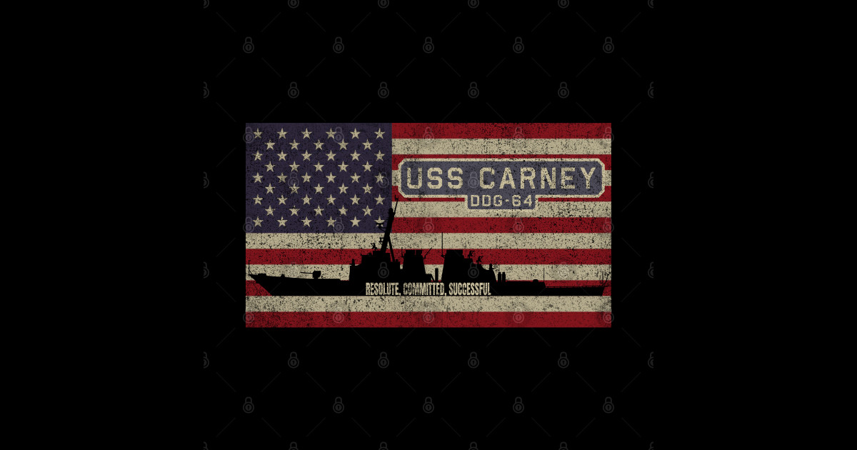 Carney DDG-64 Arleigh Burke-class Guided Missile Destroyer Vintage USA ...