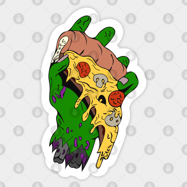 Zombie Pizza - Zombie - Sticker | TeePublic