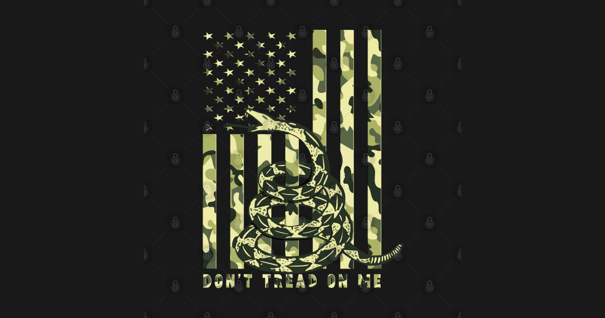 Don't Tread on Me Camo American Flag - Dont Tread On Me - T-Shirt ...