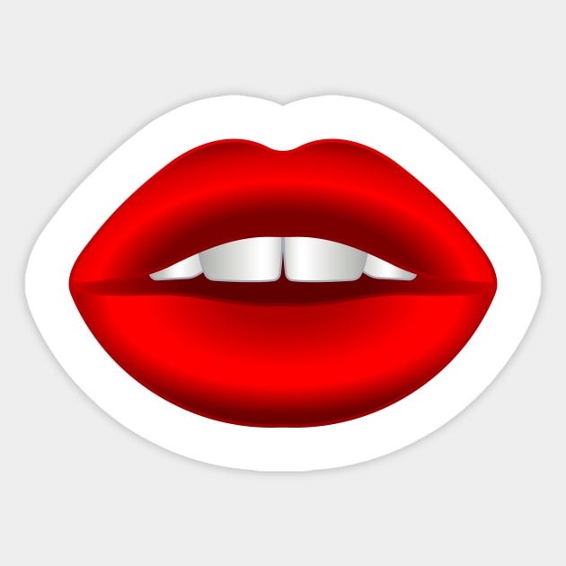 Human mouth illustration - Mouth - Sticker | TeePublic