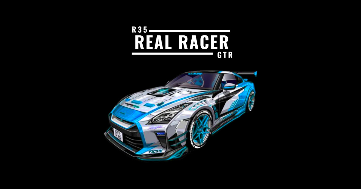 Real racer r35 gtr - Gtr - Sticker | TeePublic