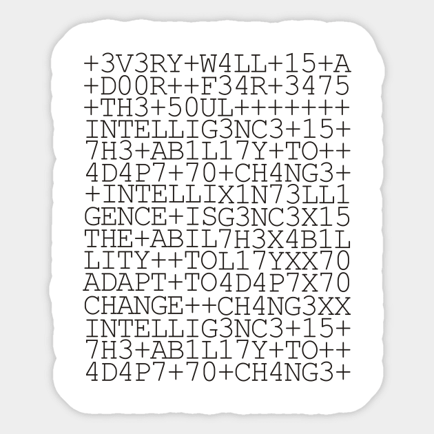 Adaptation - Glitch - Sticker | TeePublic