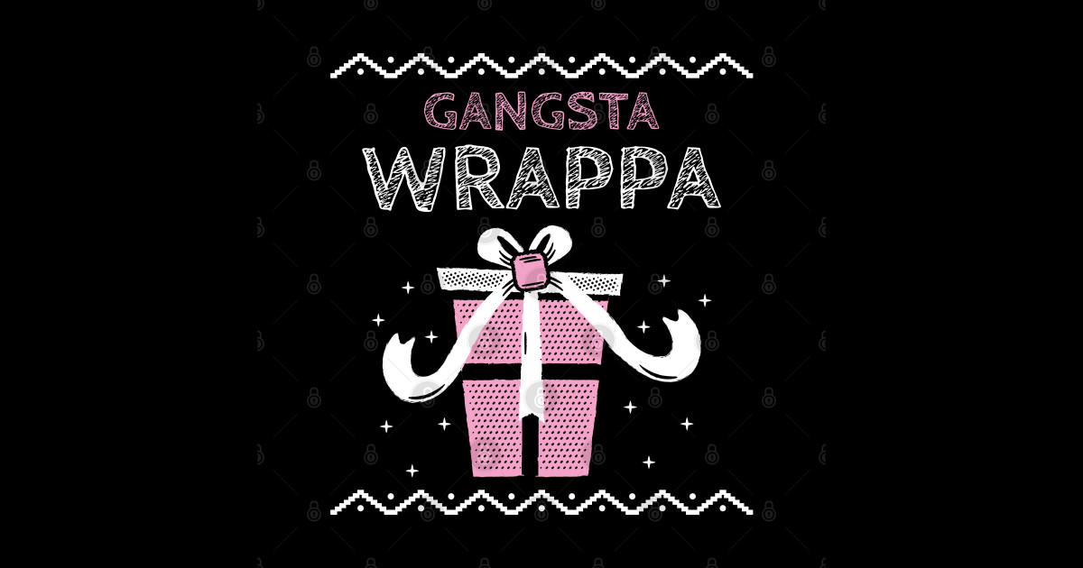 Gangsta wrappa - Ugly Holiday Sweaters - Sticker | TeePublic