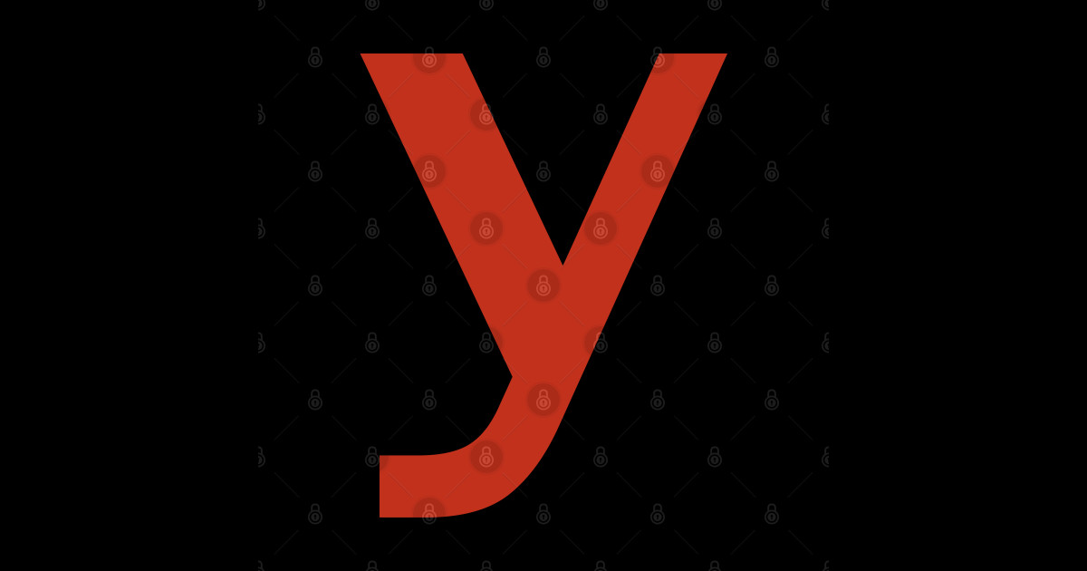 Letter y in Red Text Minimal Typography - Red - T-Shirt | TeePublic