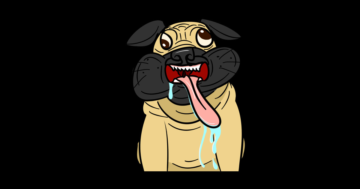 Derpy Pug - Dog - Posters and Art Prints | TeePublic