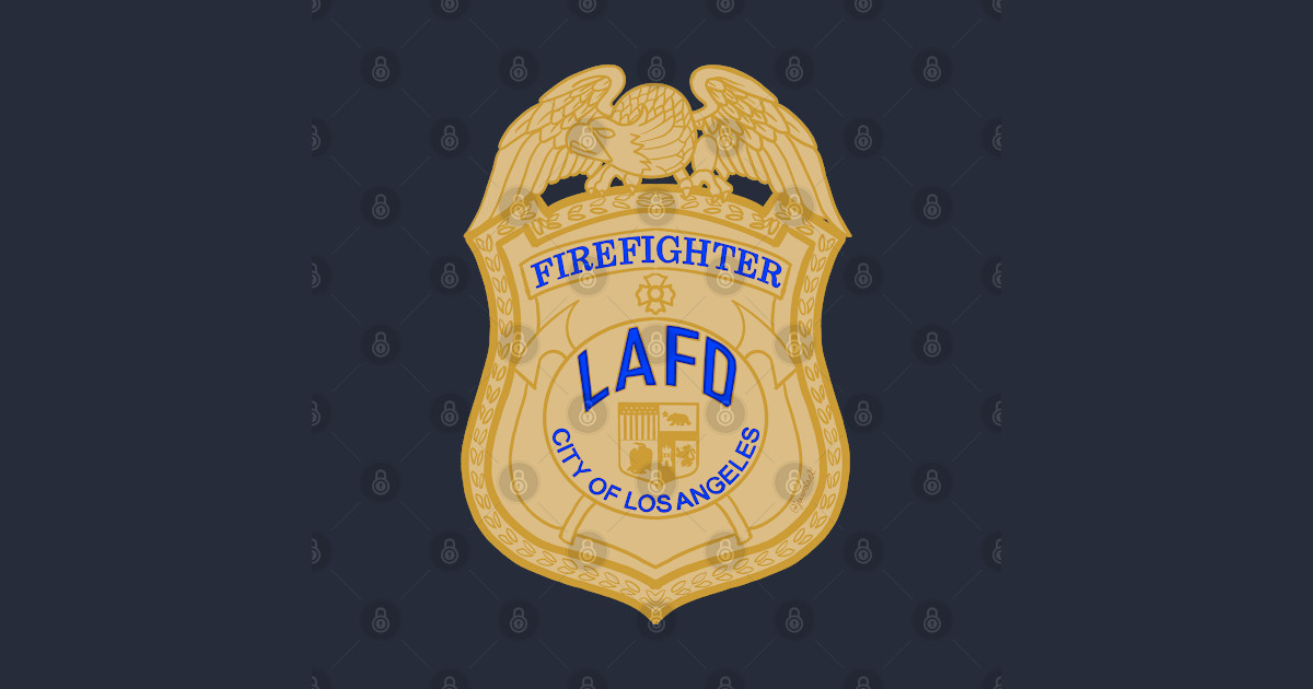 Los Angeles Fire Department (LAFD) Replica Badge - 9 1 1 - T-Shirt ...