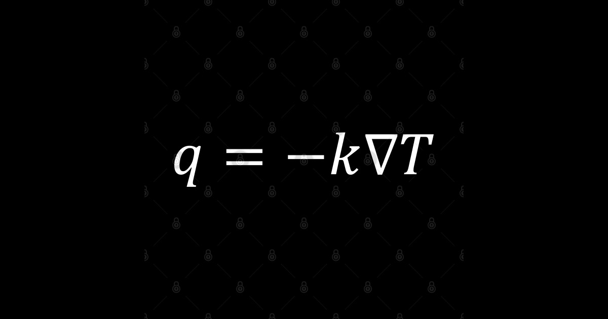 Fourier Law Of Conductivity - Physics - Sticker | TeePublic
