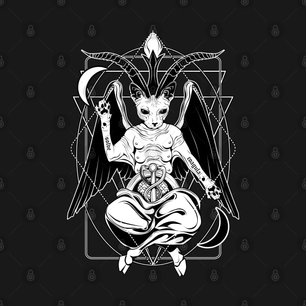 Baphocat - the Cat of Mendes - Baphomet - Crewneck Sweatshirt | TeePublic