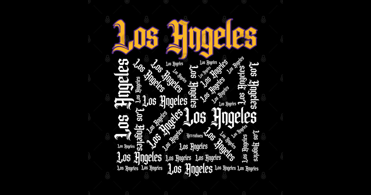 Los Angeles Pattern - Los Angeles Lakers 2024 - Sticker | TeePublic