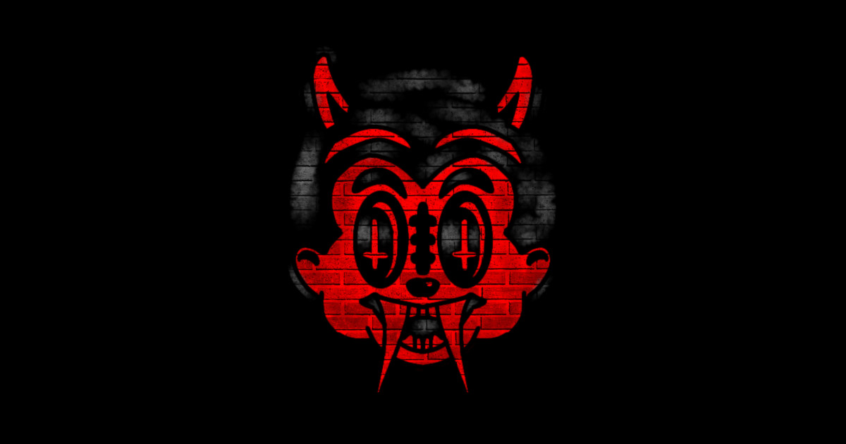 Cartoon Red Devil T-shirt - Red Devilred Devil - Sticker | TeePublic