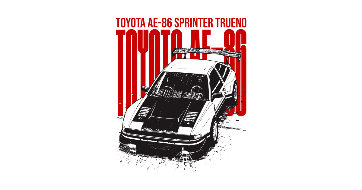Toyota AE85-86 sprinter treno Design - Toyota Ae86 - T-Shirt | TeePublic