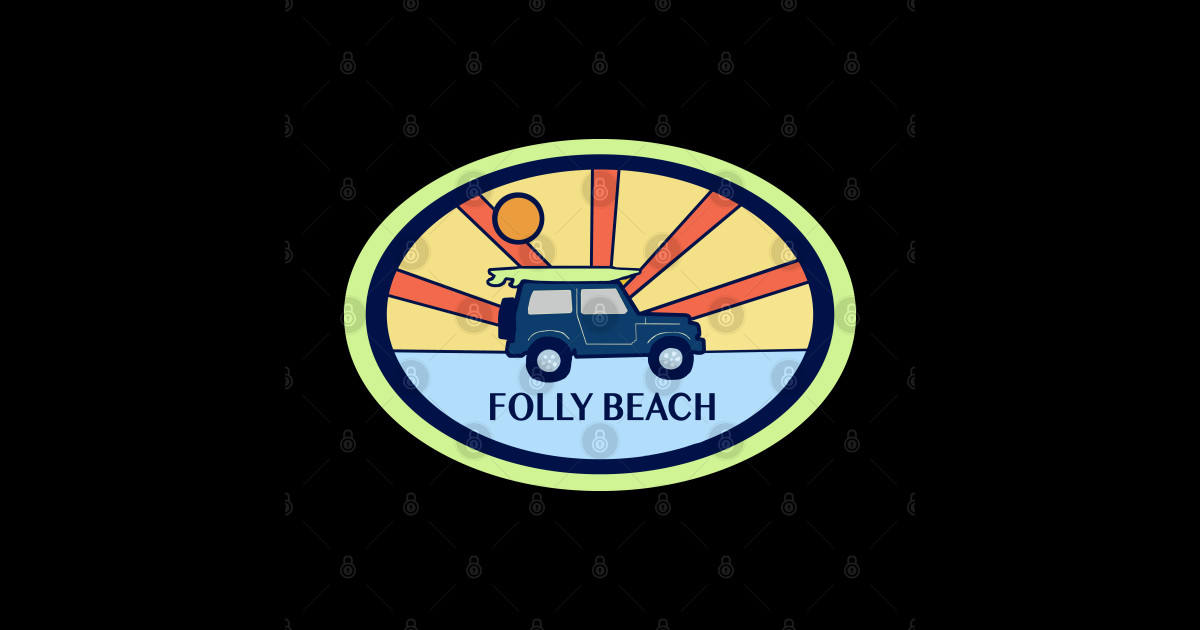 Folly Beach - Folly Beach - Sticker | TeePublic