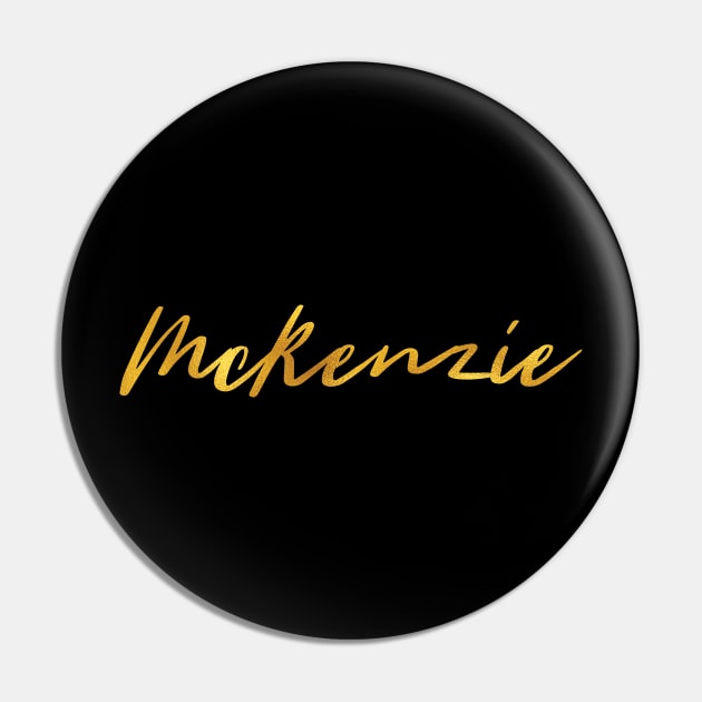 Mckenzie Name Hand Lettering in Faux Gold Letters - Mckenzie - Pin ...