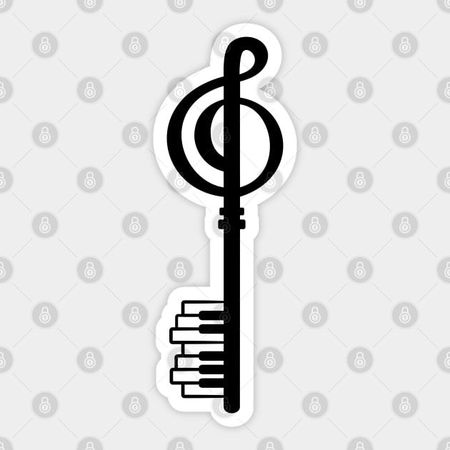 Treble Clef - Musical - Sticker | TeePublic