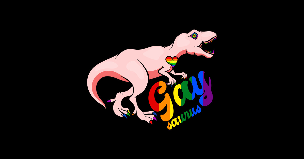 Pride Month Gay Saurus LGBT - Lgbt - Sticker | TeePublic