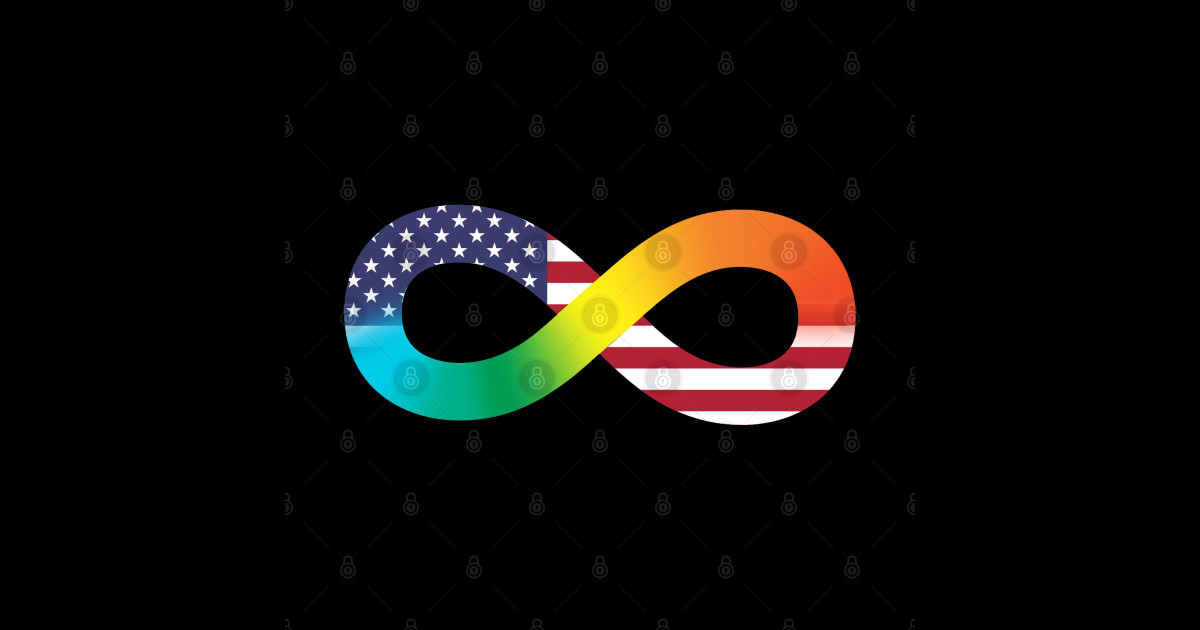 Autism Acceptance Infinity Symbol With American Flag - Autism ...