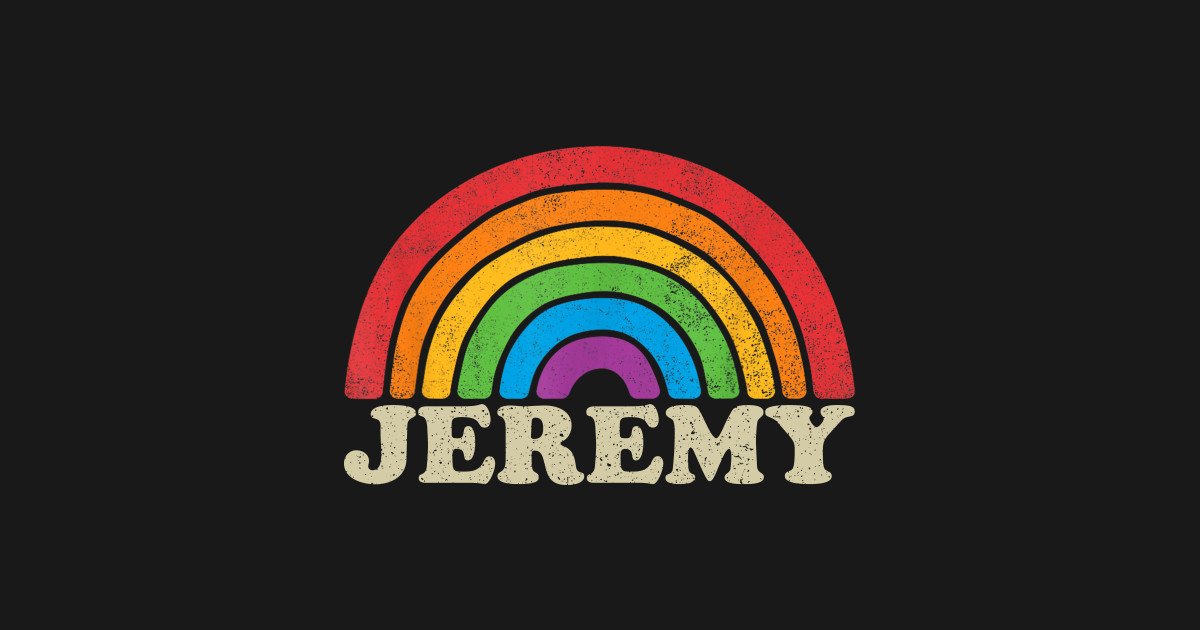 Jeremy - Retro Rainbow Flag Vintage-Style - Jeremy - T-Shirt | TeePublic