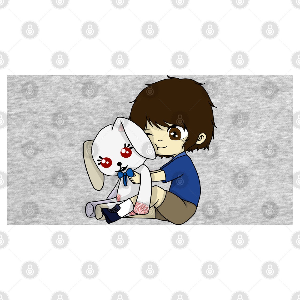 FNAF security breach (gregory and vanny plush) - Chibi - Hoodie | TeePublic