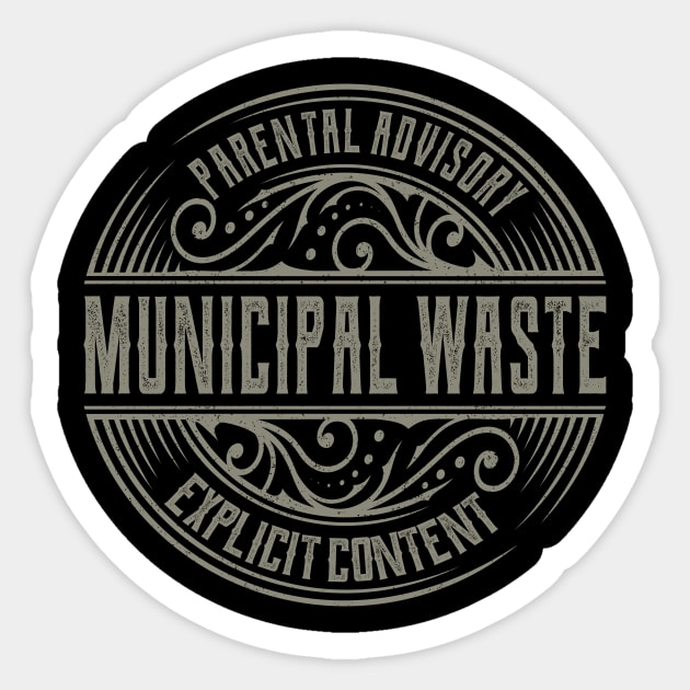 Municipal Waste Vintage Ornament - Musician - Sticker | TeePublic