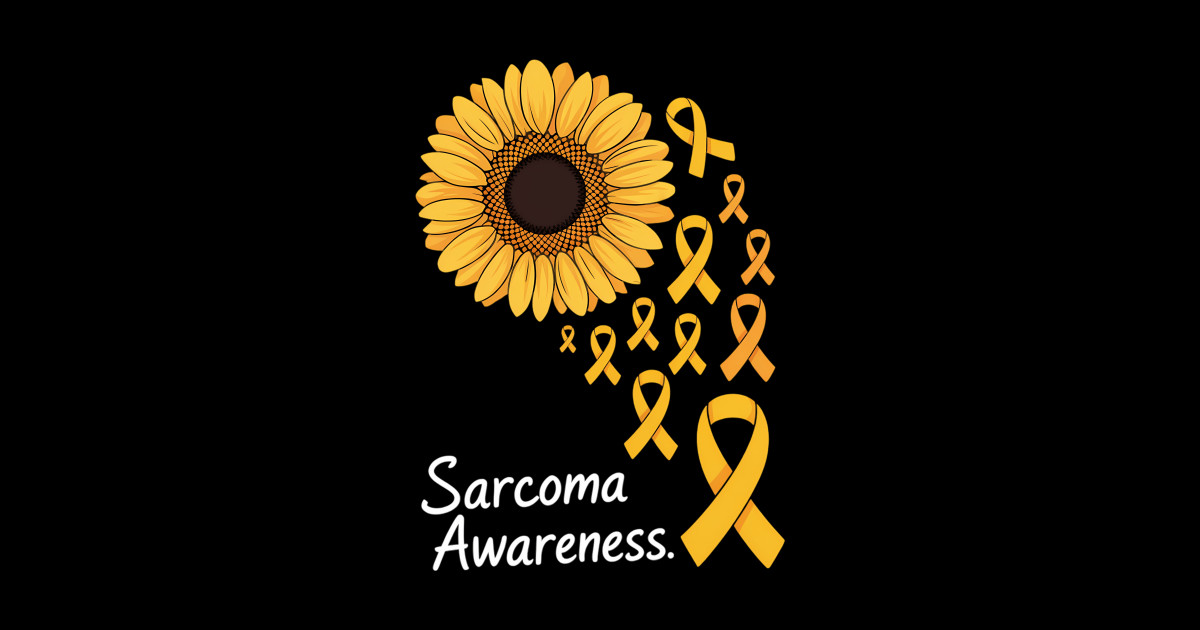 Sarcoma Cancer Awareness Yellow Ribbon Sunflower Warrior - Sarcoma ...