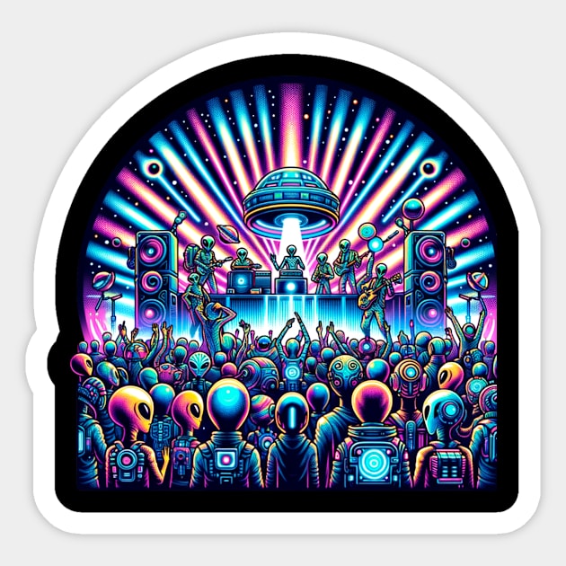 Galaxy Concert - Rave - Sticker | TeePublic