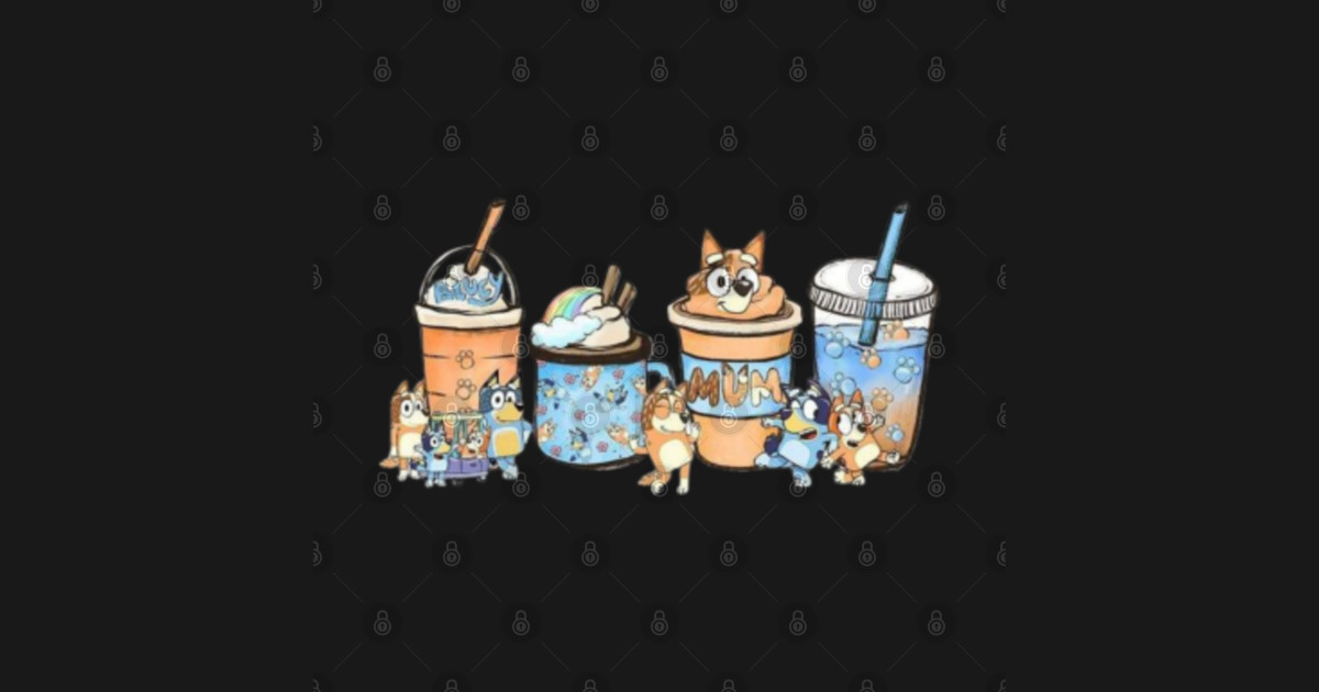 bluey boba - Bluey - T-Shirt | TeePublic