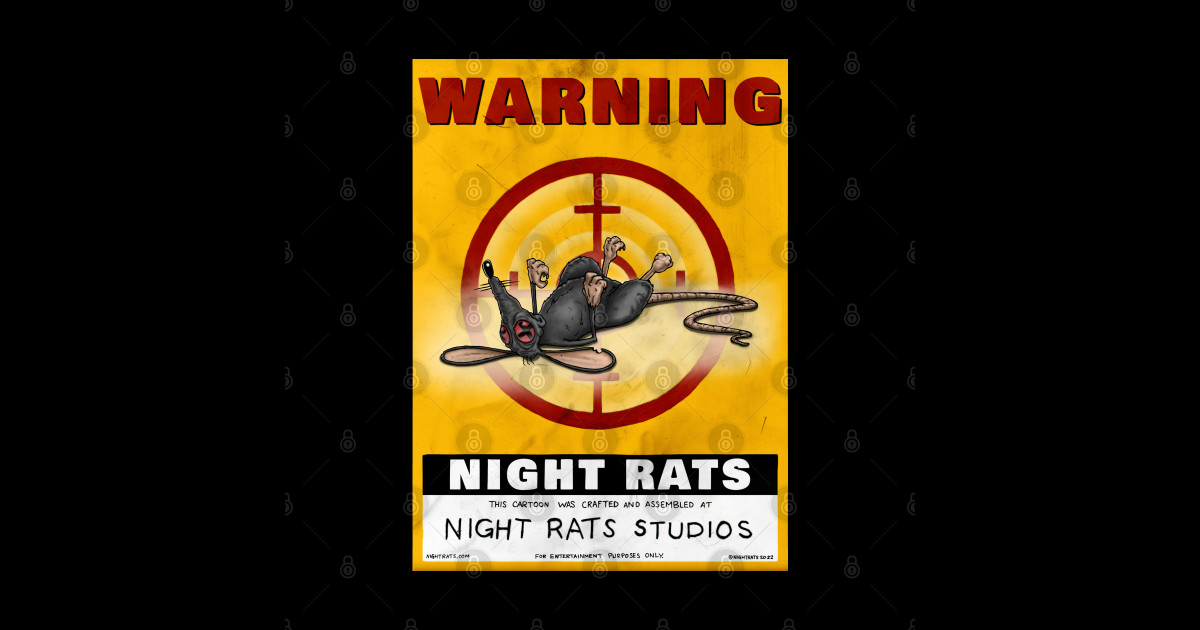 NIGHT RATS STUDOS WARNING POSTER YELLOW - Night Rats - Posters and Art ...