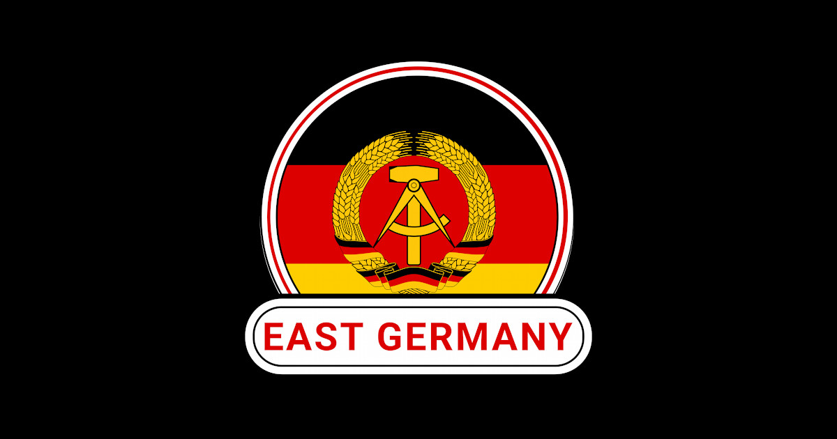 East Germany Country Badge - East Germany Flag - East Germany - Sticker ...