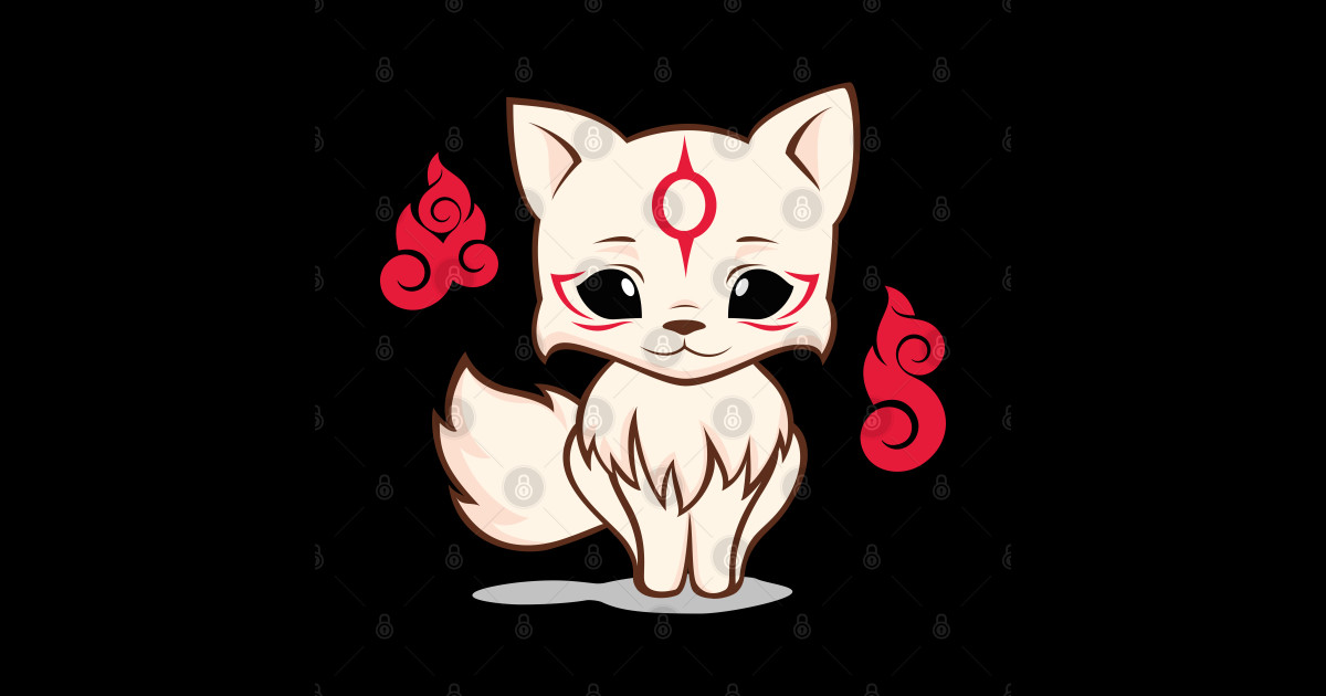 Chibi Amaterasu - Wolf - Sticker | TeePublic