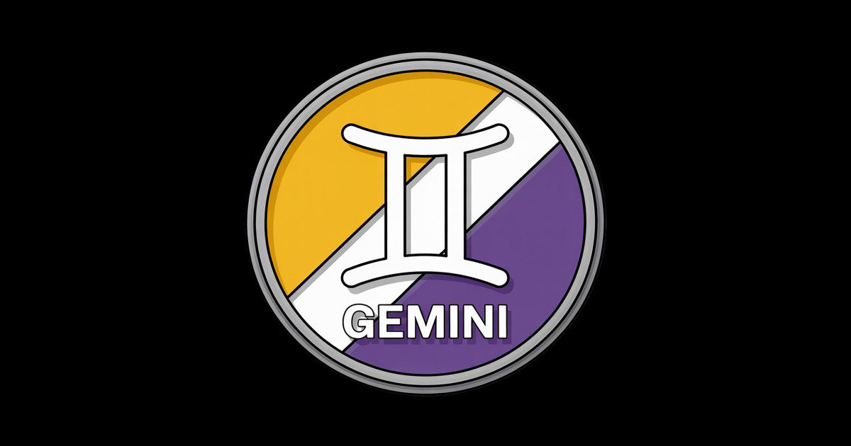 Gemini Zodiac Symbol in Non-Binary Pride Flag - Gemini Zodiac Symbol In Non Binary Prid ...