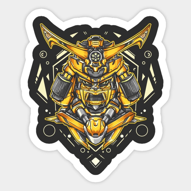 Mecha samurai car - Samurai - Sticker | TeePublic