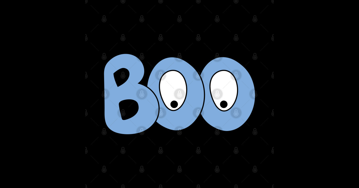 BOO text art cartoon eyes blue bubble letters - Boo Text Art Halloween ...