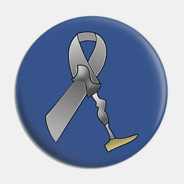Amputee Ribbon - Amputee Ribbon - Pin | TeePublic