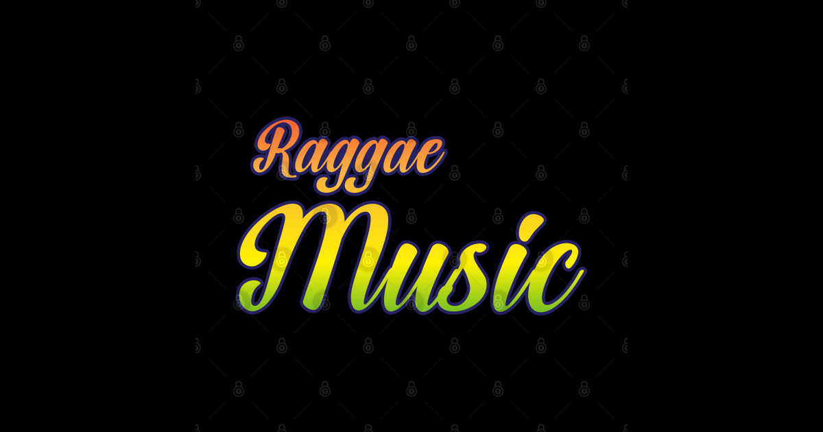 Raggae music multicolor.typography slogan design. - Music - Sticker ...