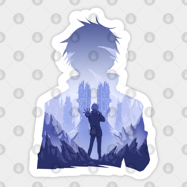 Gojo and the Moon - Gojo Satoru - Sticker | TeePublic