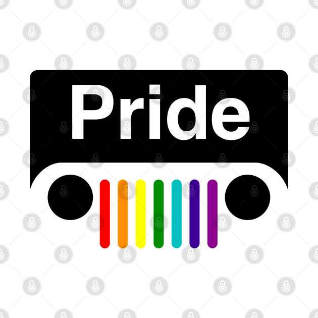 Gay Pride Jeep Logo T-Shirt - Gay Pride - T-Shirt | TeePublic