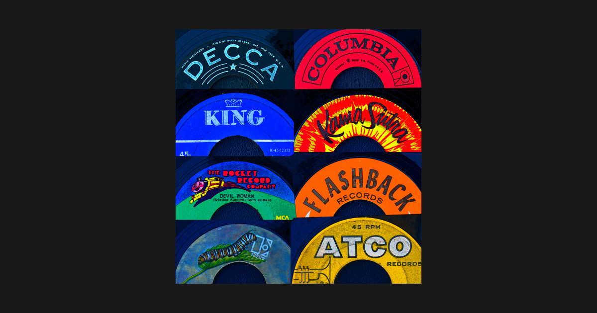 Classic American Record Labels - Rock And Roll - T-Shirt | TeePublic