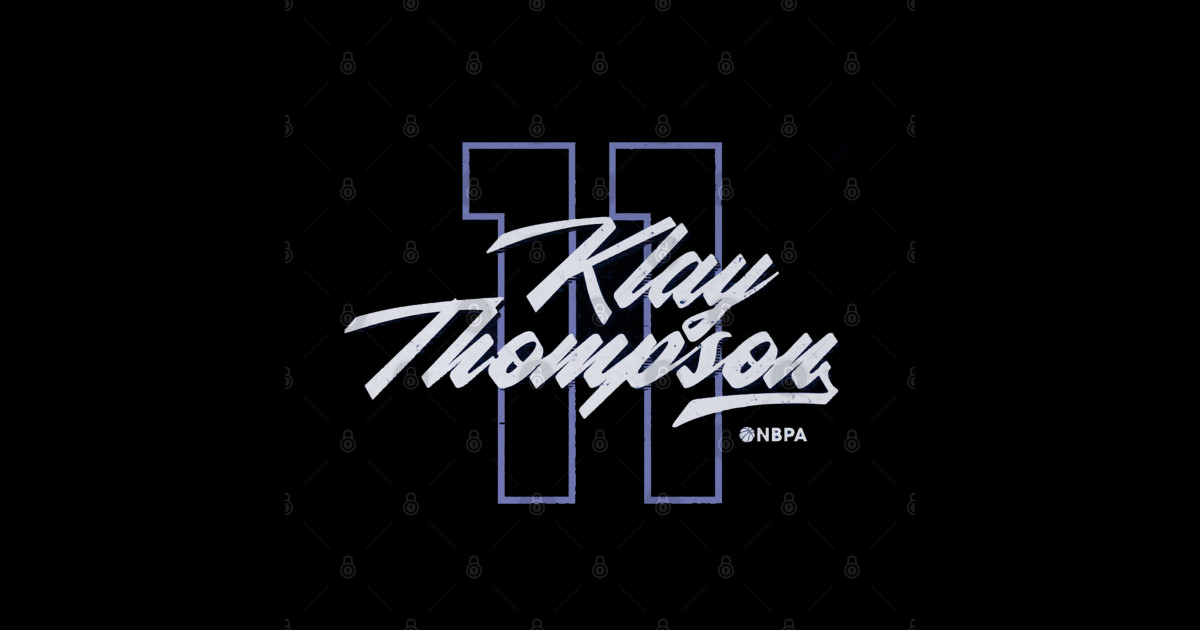 Klay Thompson Golden State Number Script - Klay Thompson - Sticker ...