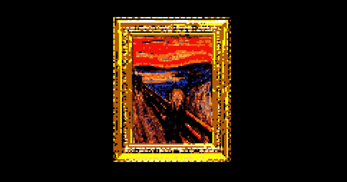 8-Bit The Scream - 8 Bit - Sticker | TeePublic